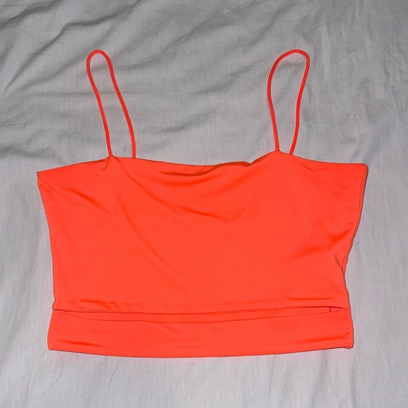 Tops | Neon Crop Top With Cut Out | Poshmark